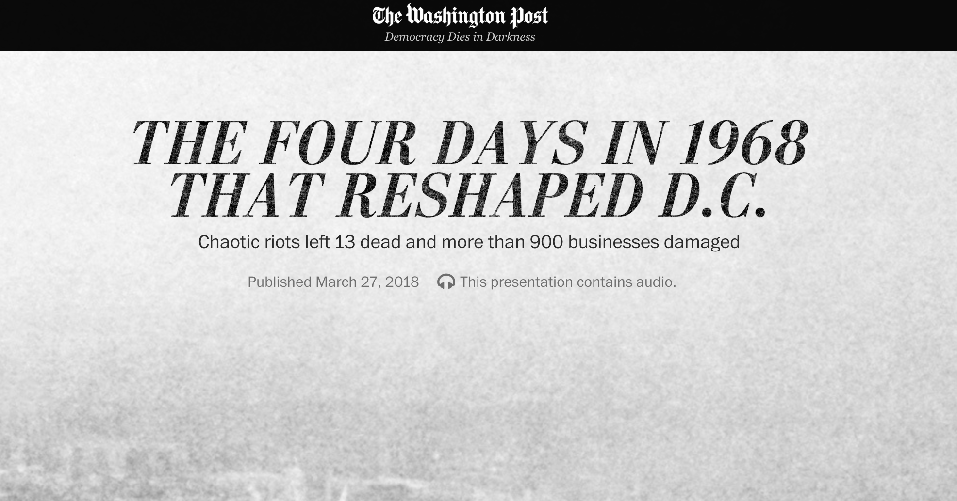 How They Did It: Mapping the Fiery Chaos of DC’s 1968 Riots – Global ...