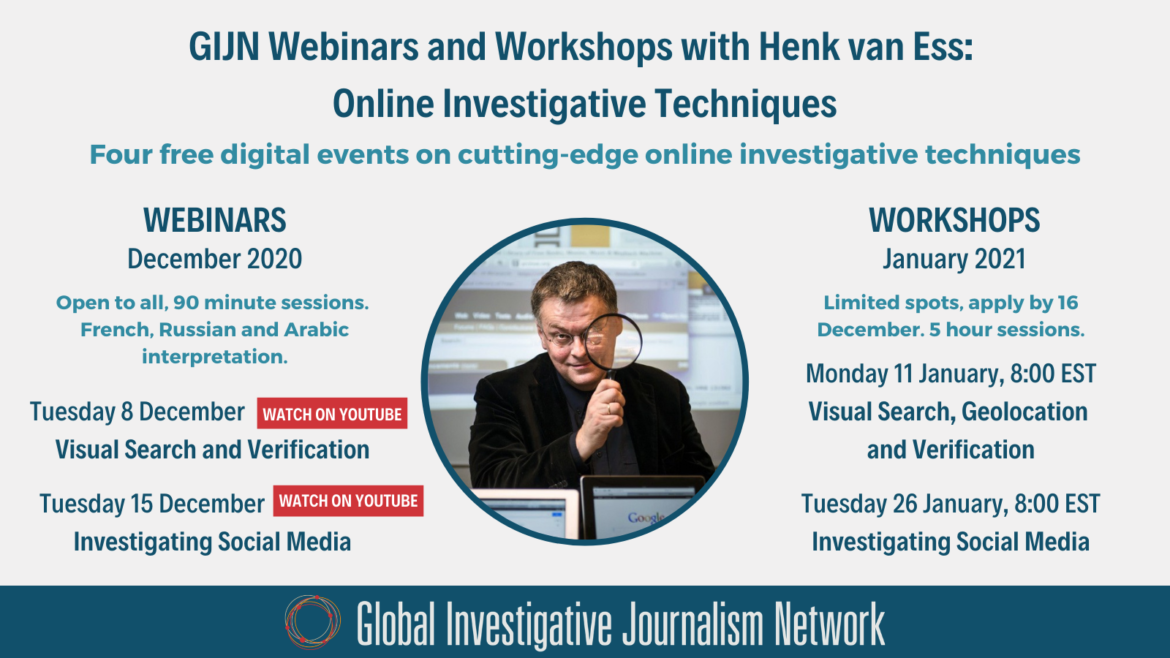 Online Investigative Techniques — GIJN Webinars and Workshops with Henk ...