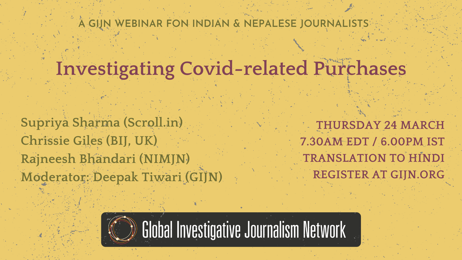 GIJN Webinar: Health and Accountability: Investigating Covid-related ...