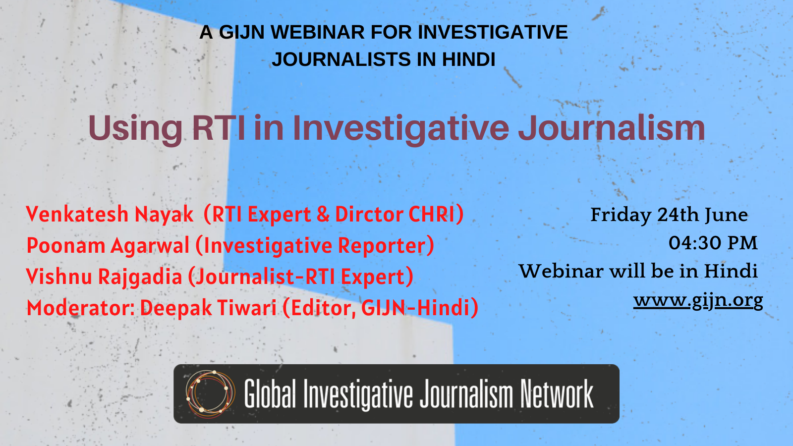 GIJN Webinar in Hindi: Using RTI in Investigative Journalism – Global ...