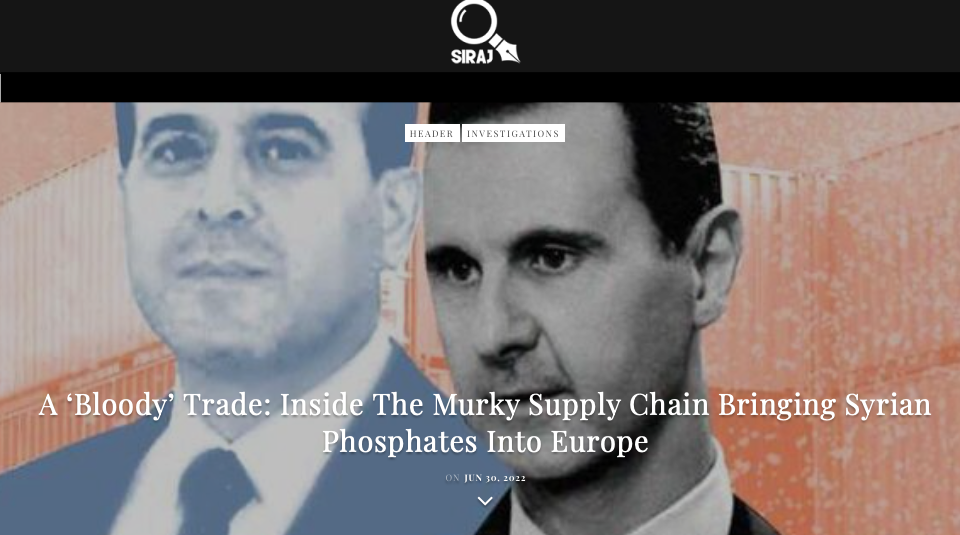 How They Did It: Tracking Phosphate Smuggling From Syria Into Europe ...